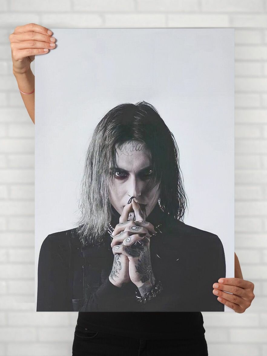 Плакат на стену для интерьера Ghostemane (Гоустмейн 21) - Постер по музыке и артисту формата A1 (61x84 см)