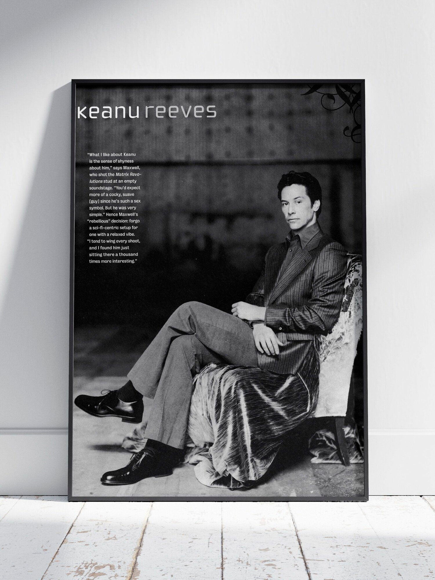 Плакат на стену для интерьера Киану Ривз (Keanu Reeves 31) - Постер по актеру фильма, кино, сериала формата A4 (21x30 см)
