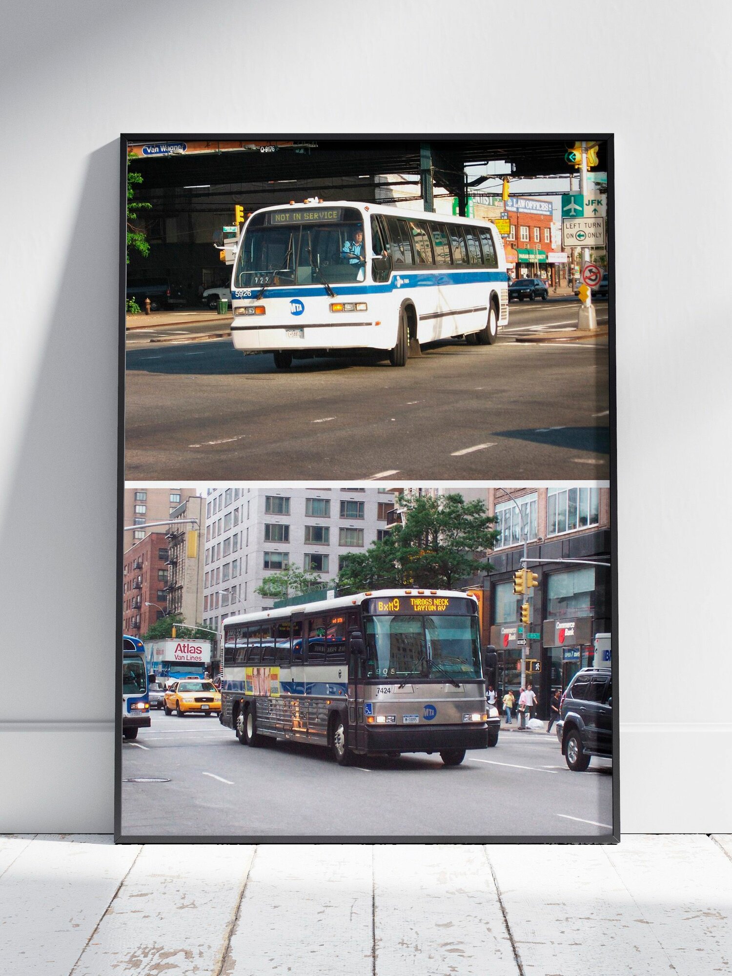 Плакат на стену для интерьера Транспорт и техника (Автобус MTA Bus Company) - Постер по машине формата A4 (21x30 см)