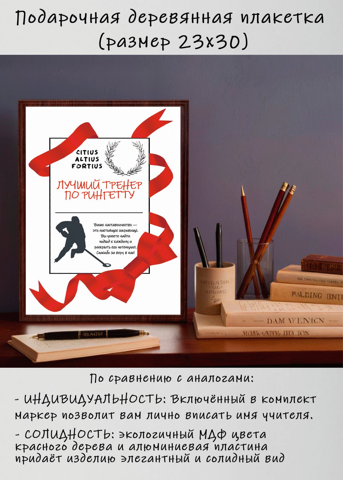 Плакетка Тренер по Рингетту
