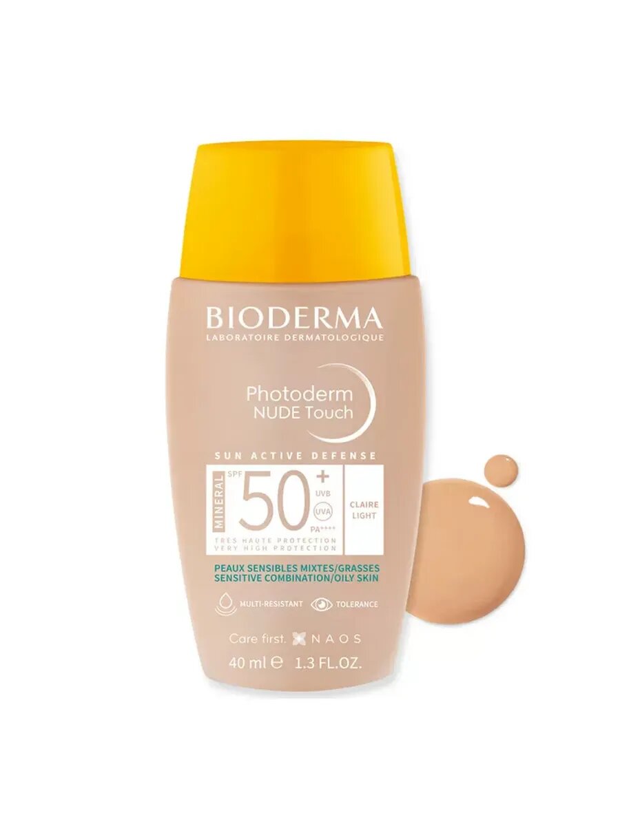BIODERMA Photoderm NUDE Touch MINERAL SPF 50+ claire 40 мл