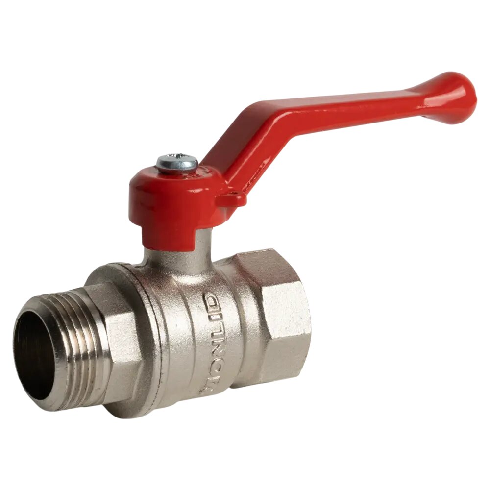 Кран шаровой прямой MONLID PN40 3/4" латунь рукоятка рычаг ГОСТ Р 59553-2021