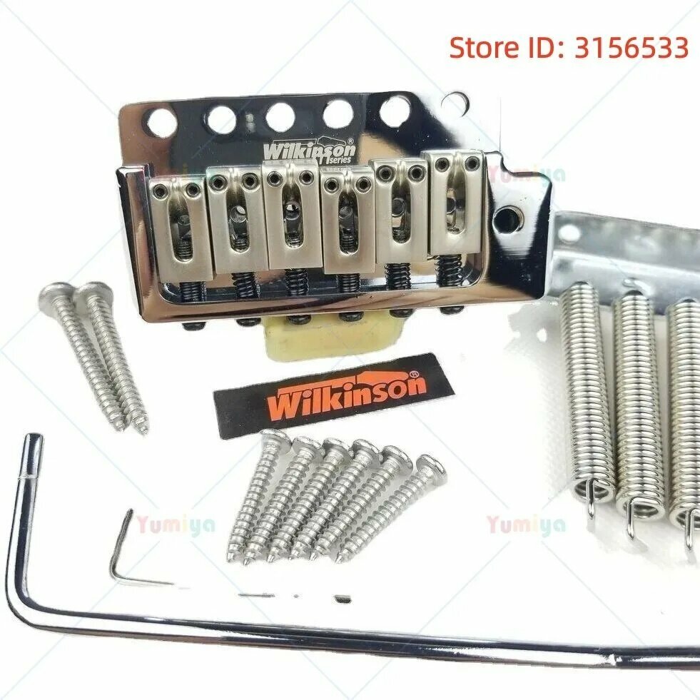 Электрогитара Wilkinson Tremolo System Bridge ST с креплением из 6 винтов Хром-серебро WOV09 Подходит для большинства гитар