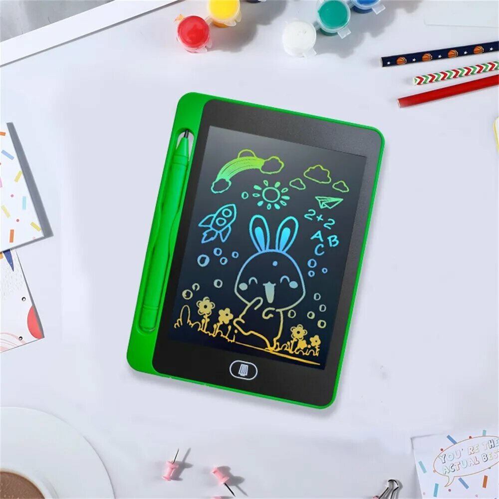 (Green C2)6,5-дюймовая ЖК-письменная доска, игрушки для рисования, образовательные игрушки, подарки на детские дни рождения, Хэллоуин, Рождество и Пасха