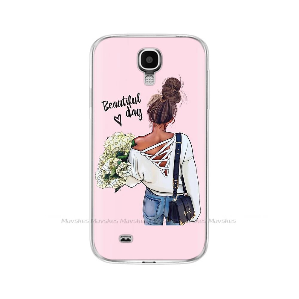 Розовый чехол для Samsung Galaxy S4 I9500/I9505, Color 50