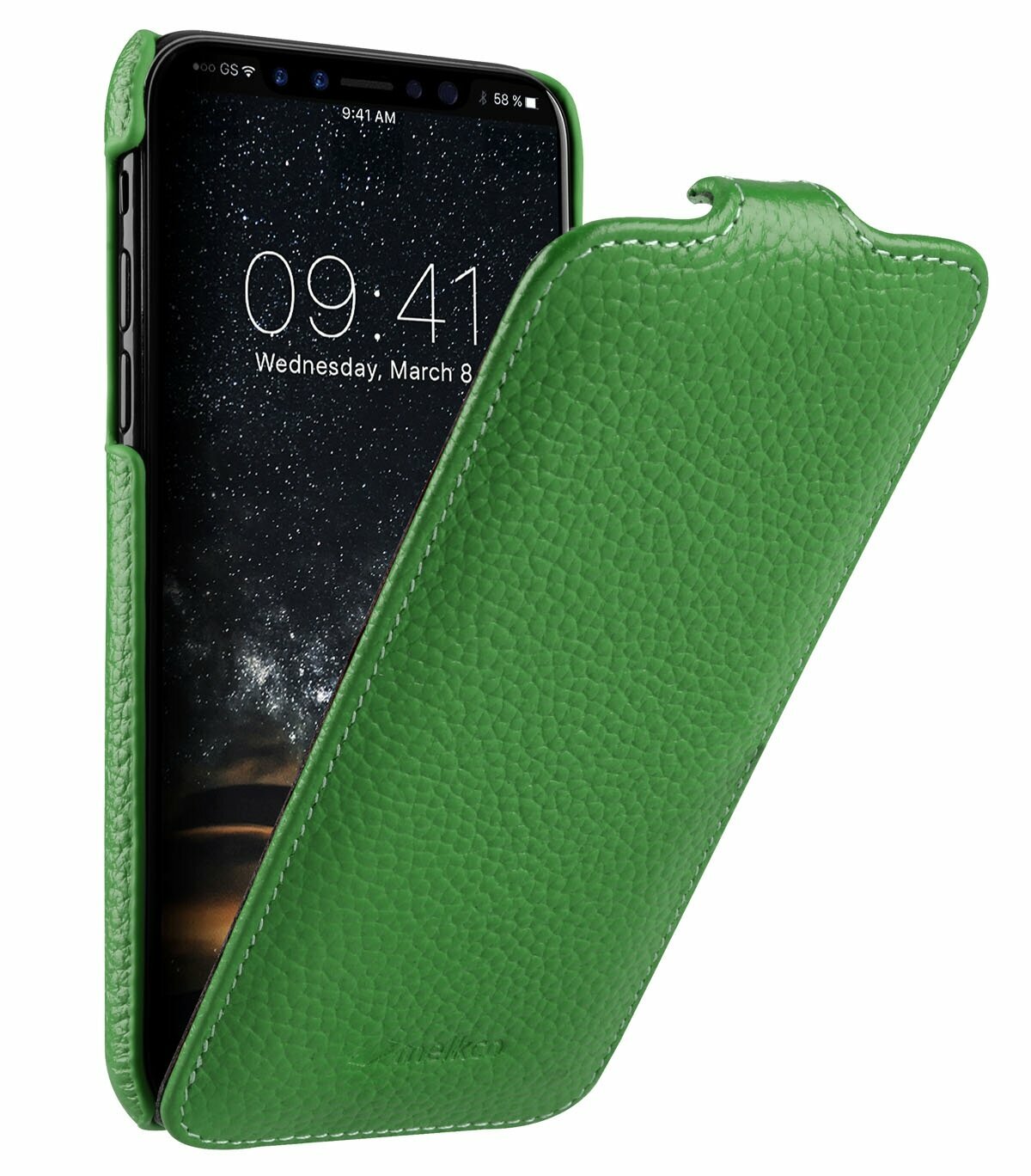 Кожаный чехол флип Melkco для Apple iPhone 11 - Jacka Type - зеленый