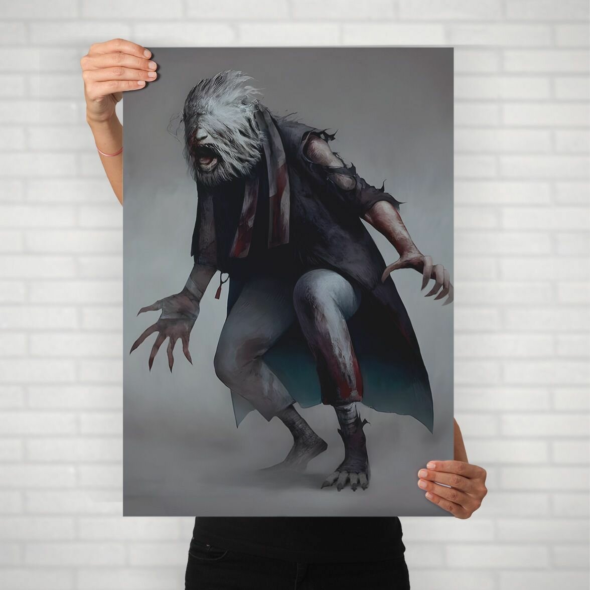 Плакат на стену для интерьера Бладборн (Отец Гаскойн 5) - Постер по игре Bloodborne формата А2 (42x60 см)