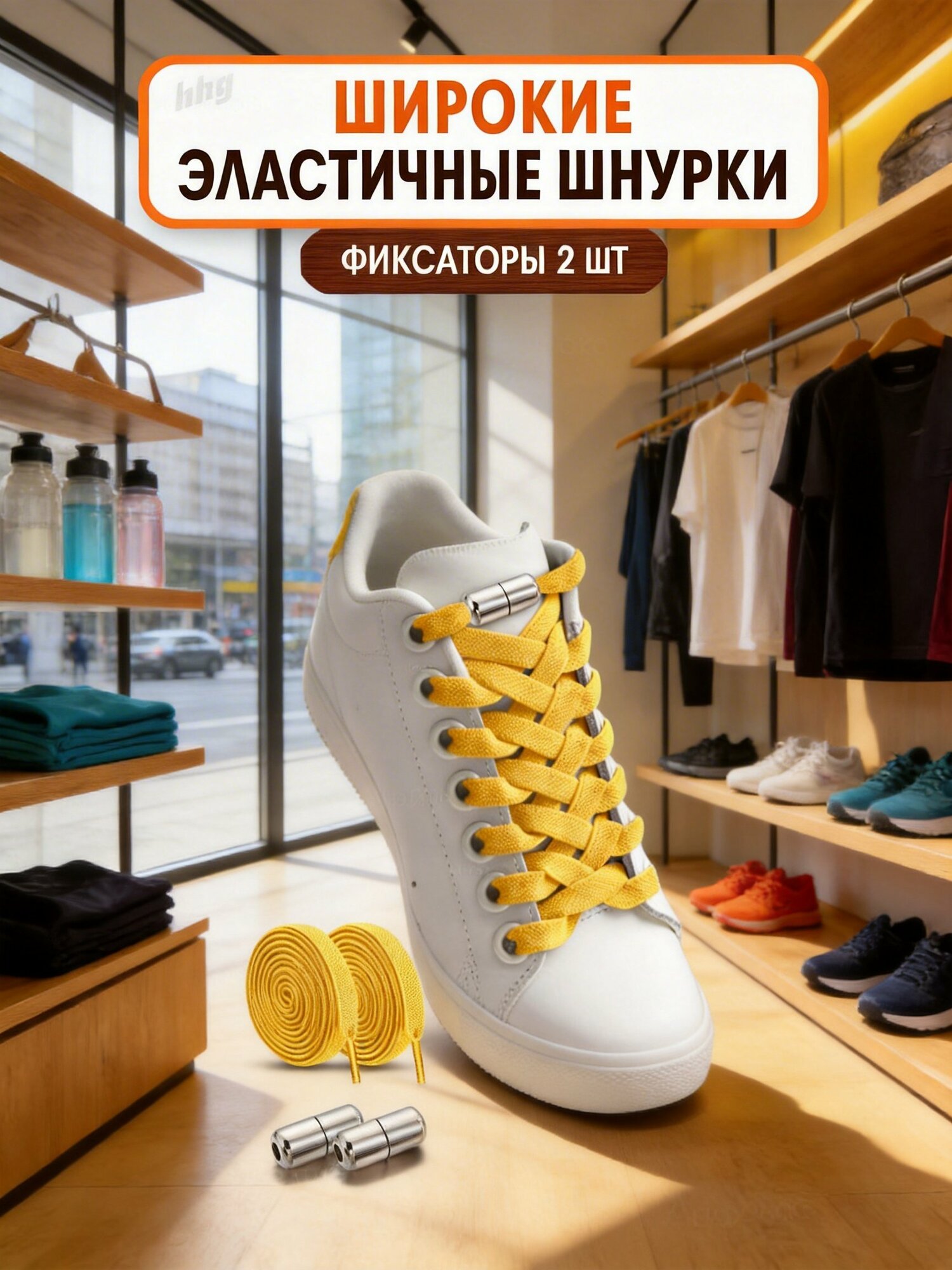 Шнурки-резинки для обуви с фиксатором, эластичные без завязывания для кроссовок, ботинок и туфель — удобство для детей и активных людей