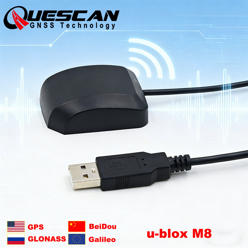 QUESCAN QU33N ublox8 USB GPS GLONASS антенна приемник Android Linux u-blox M8 USB GPS ГЛОНАСС Galileo GNSS NEO-M8N UBX-M8030-KT