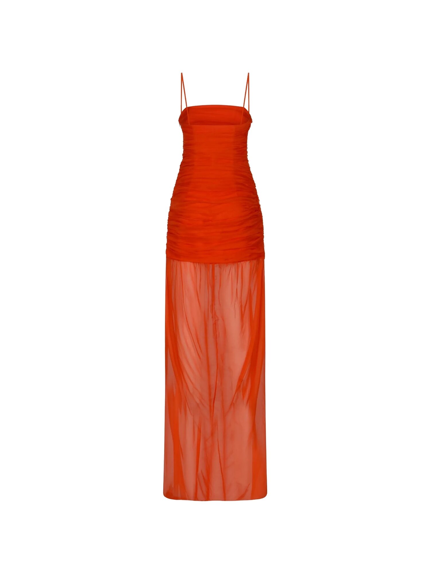 Платье Raquel Diniz Ruched sheer-panel dress, размер 40, зеленый/оранжевый — фото 1