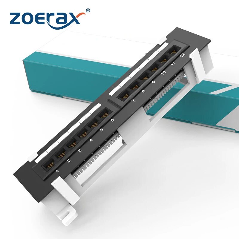 ZoeRax Патч-панель Cat6, 12 портов, CAT6