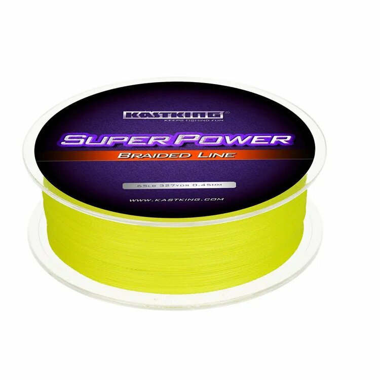 KastKing Super Power Плетеный Шнур, Yellow, 500m-12LB