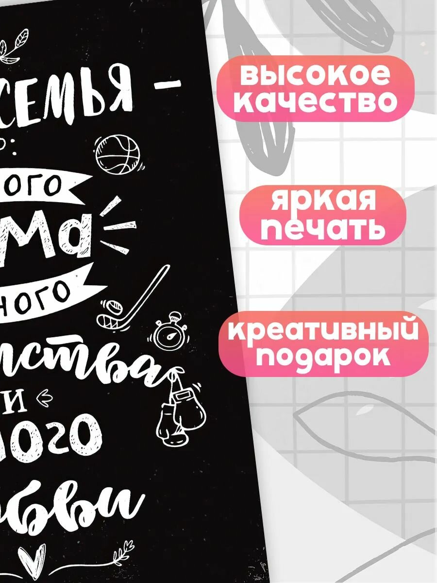 Постер на стену Правила дома , плакат 1шт, А2 размер. — фото 1