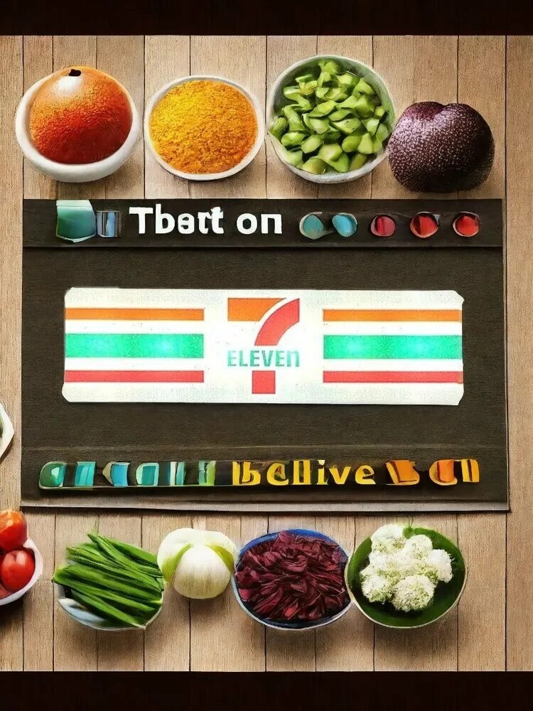 Светящийся магнит 7-Eleven с регулировкой цвета