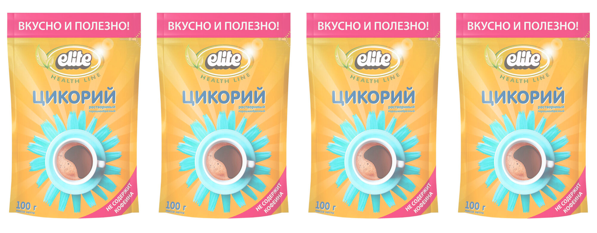 Цикорий растворимый Elite Health Line Strauss 100 гр. х 4 шт.