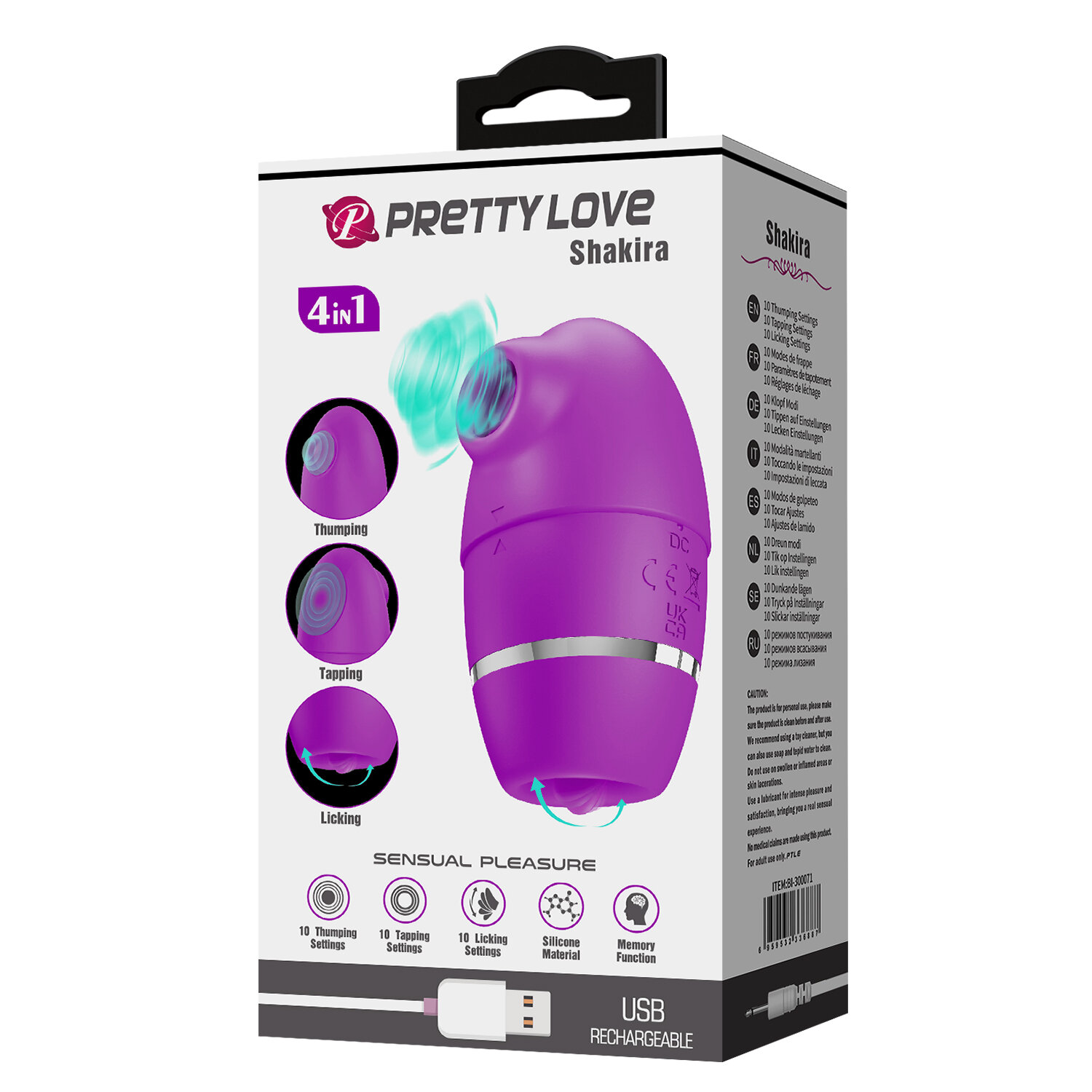 Стимулятор клитора 3 в 1 Pretty Love BI-300071