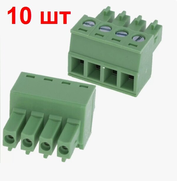 Клеммник на кабель 10 шт. угловой 4 конт. MC420-381-04P