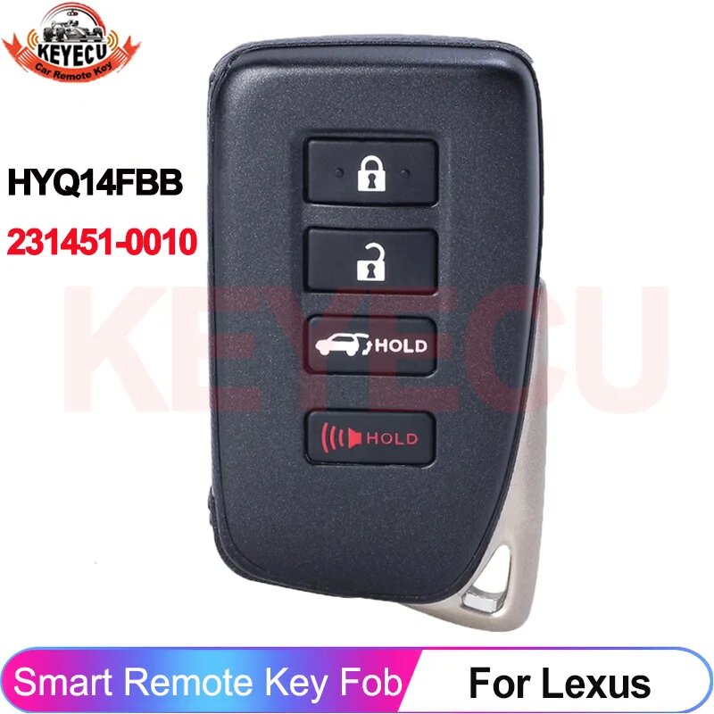 Плата KEYECU HYQ14FBB: 231451-0010 для Lexus RX350 RX350L RX450h RX450HL 2016-2021 годов выпуска, смарт-ключ с дистанционным управлением, 314,3 МГц