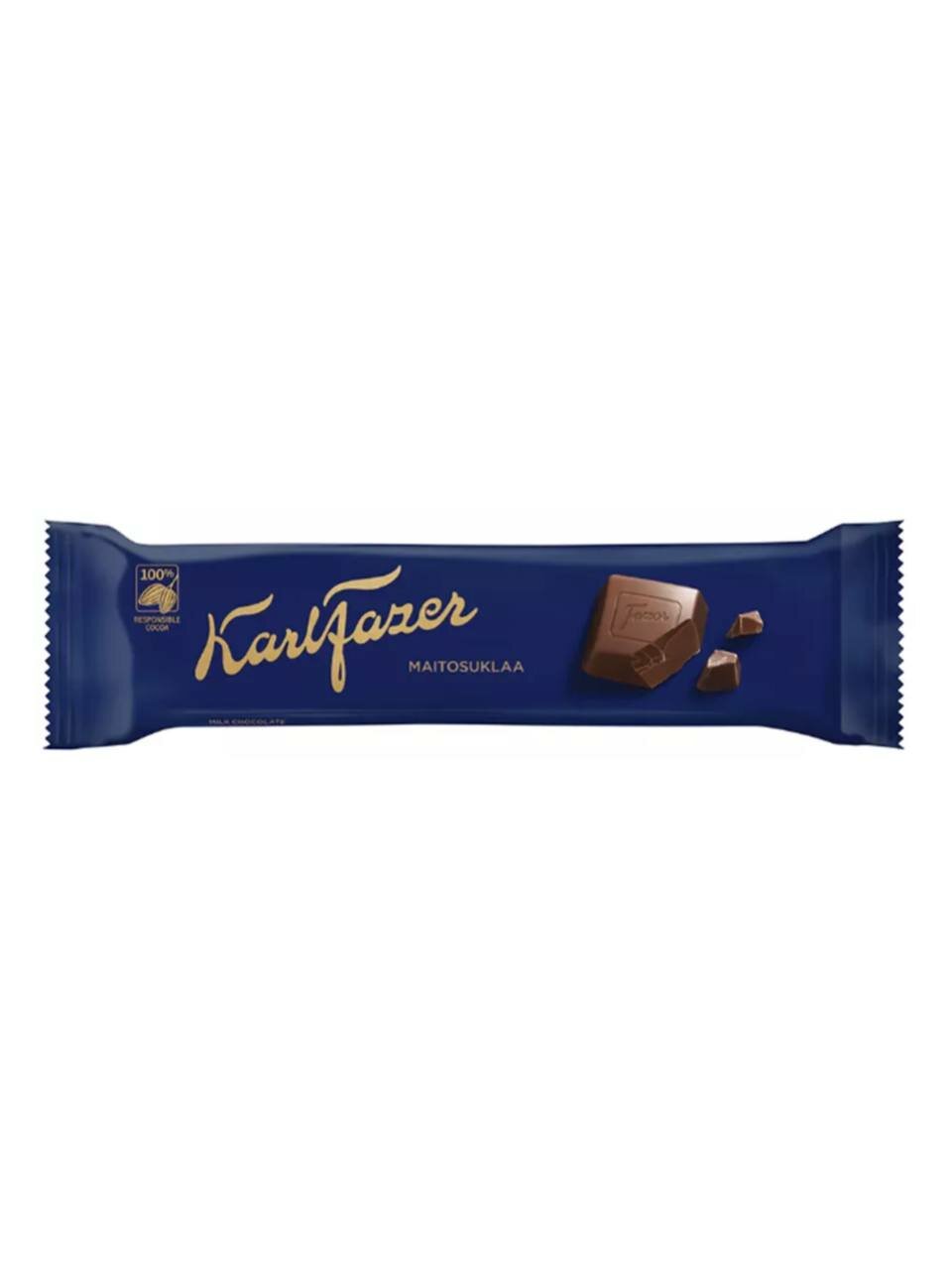 Шоколадный батончик Karl Fazer молочный шоколад, 39г (Финляндия)