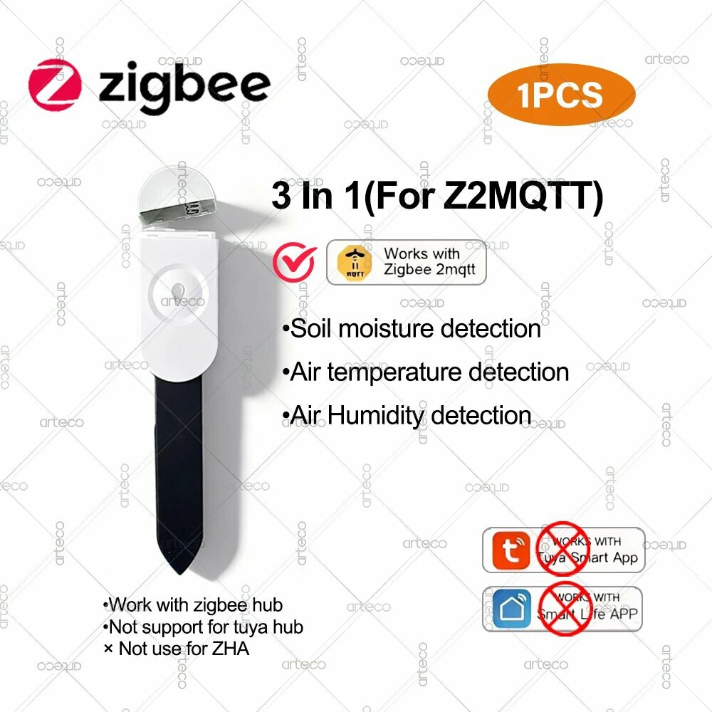 Датчик почвы Zigbee 3 в 1 (Z2MQTT)