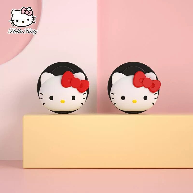 Набор креплений Hello Kitty в черном цвете - 2 шт. для панели приборов автомобиля