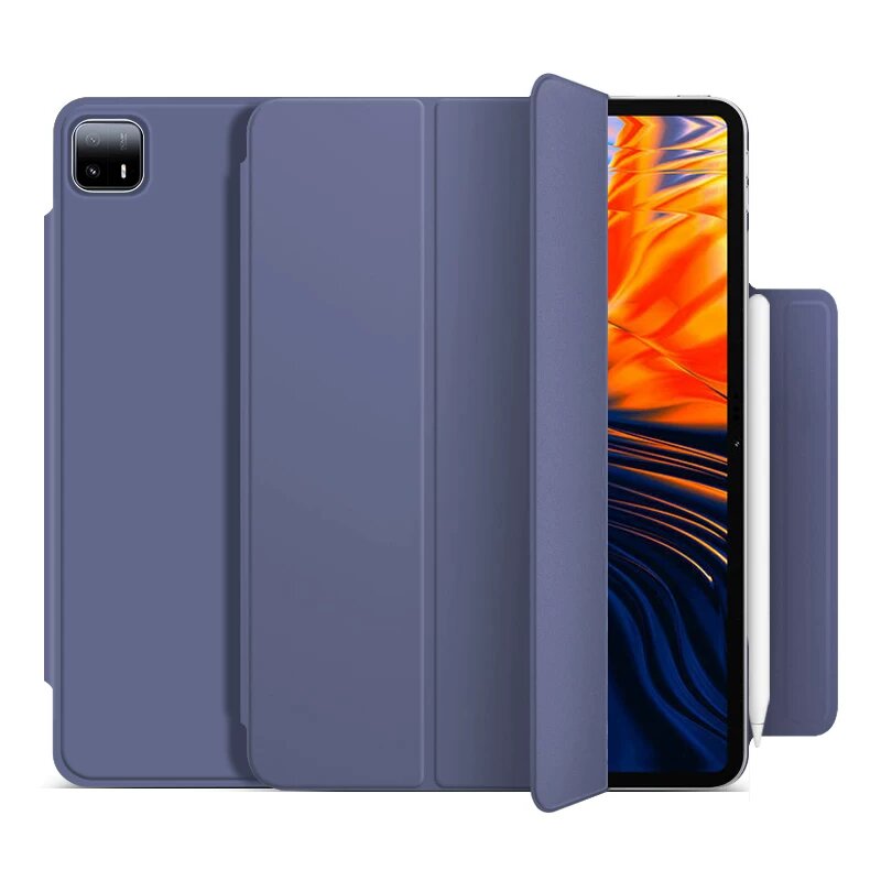 Ультра-тонкий магнитный чехол для защиты планшета Xiaomi Mi Pad 6/6 Pro 11 дюймов, цвет лавандовый