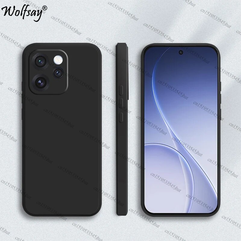 Черный чехол для Oppo Reno 15 Pro Mini из силикона