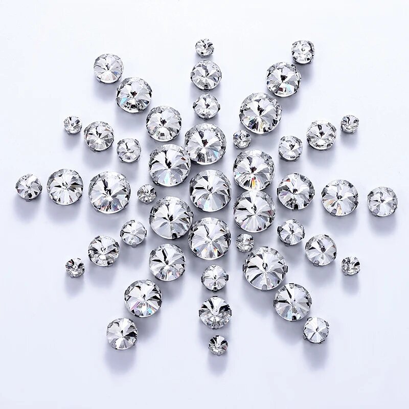Стразы DUCRYSTAL для шитья Серебряный, Round mix size
