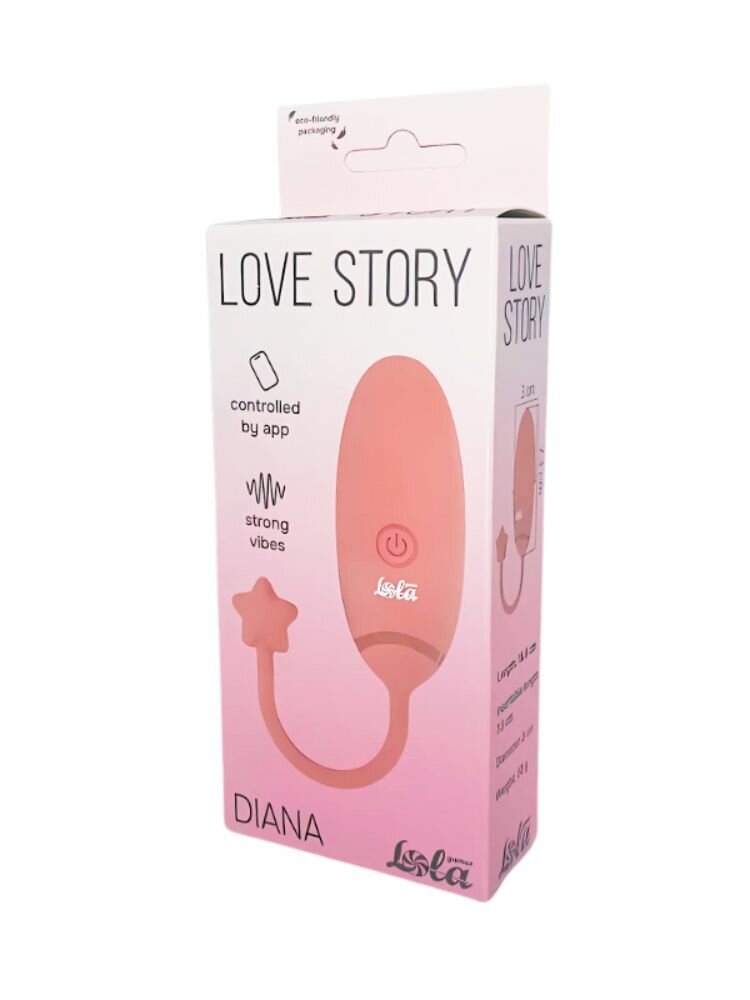 Вибро яйцо с приложением Diana Love Story Pink