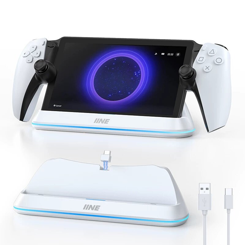 Зарядная подставка PS5 PORTAL для портативного стримингового устройства, белый цвет, модель L1005, совместимость с PS5