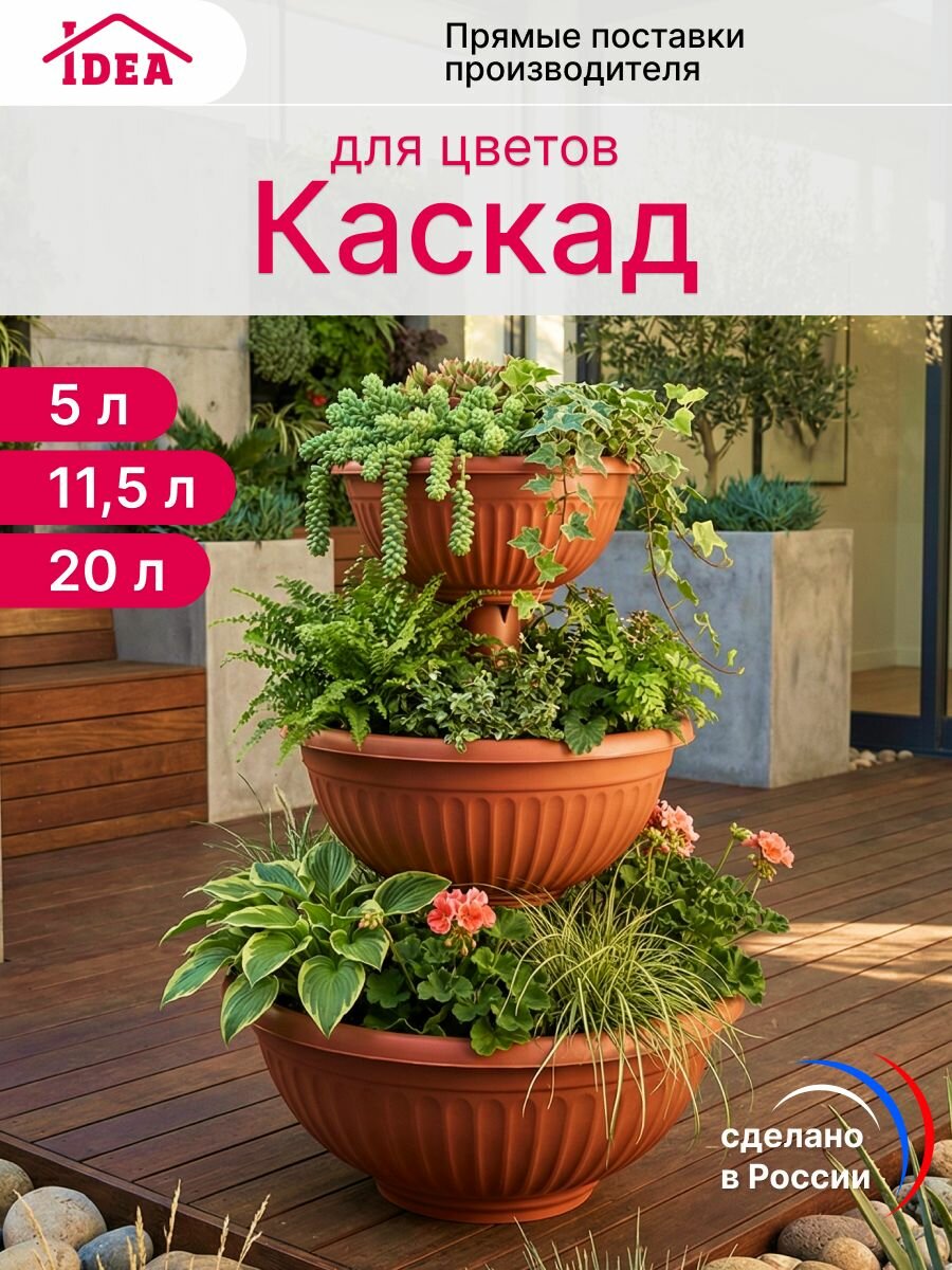 Уличный горшок для цветов, каскад для цветов ливия, кашпо для улицы для сада для дачи