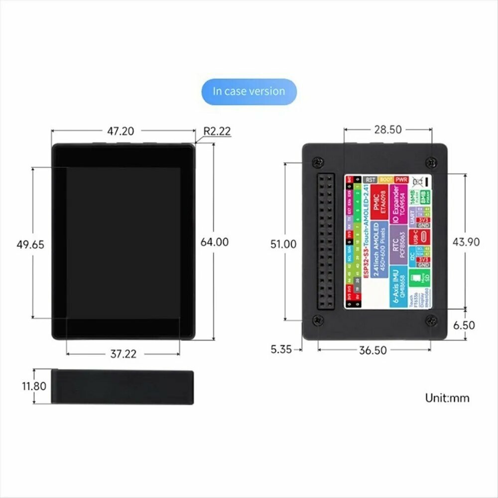 ESP32-S3 2,41-Дюймовая AMOLED Сенсорная Плата Разработки 600x450 ESP32