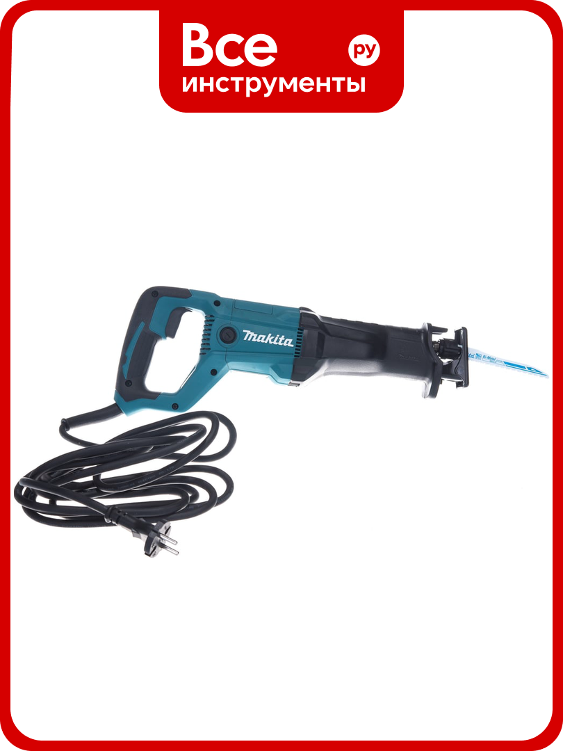 Сабельная пила Makita JR3051TK профессиональная, с бесключевой заменой оснастки, для точного пиления древесины