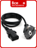 Кабель питания Cablexpert Schuko- C13, 6А, черный, с заземлением 1м PC-186-1M