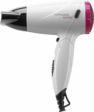 Фен для волос concept beautiful white + pink, бело-розовый