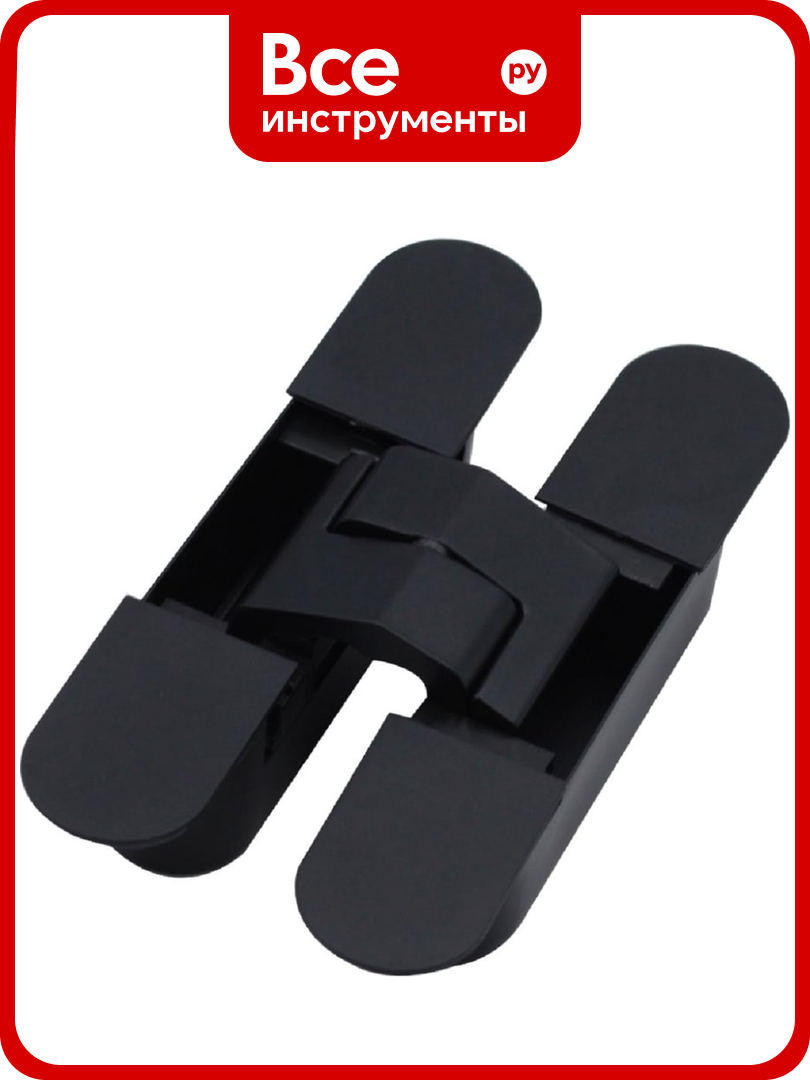 Петля скрытой установки, 115x23-3D, черный Vantage B33-BL
