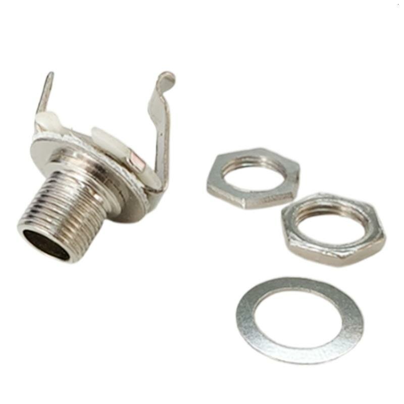Моноженский разъём 1/4" для электрогитары, Серебро
