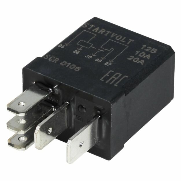 SCR0106 Реле универсал. 5 конт. 12V 10/20A без резистора