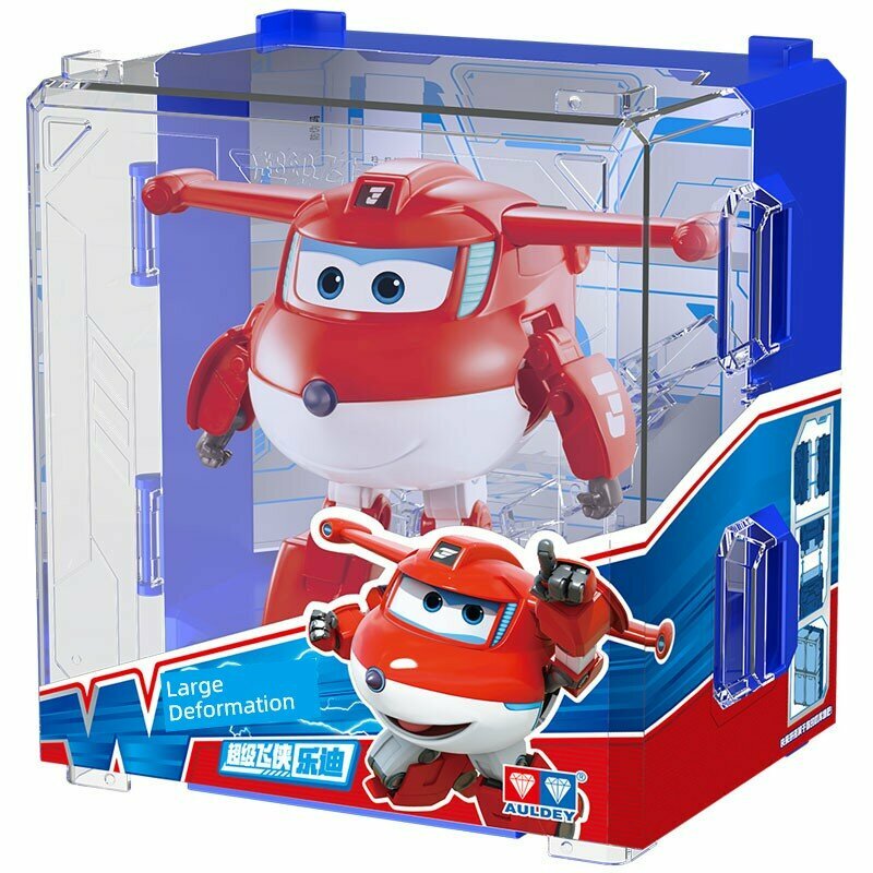Трансформируемый робот из серии Super Wings: энергетический персонаж Ледди, высота 25 см, для детей