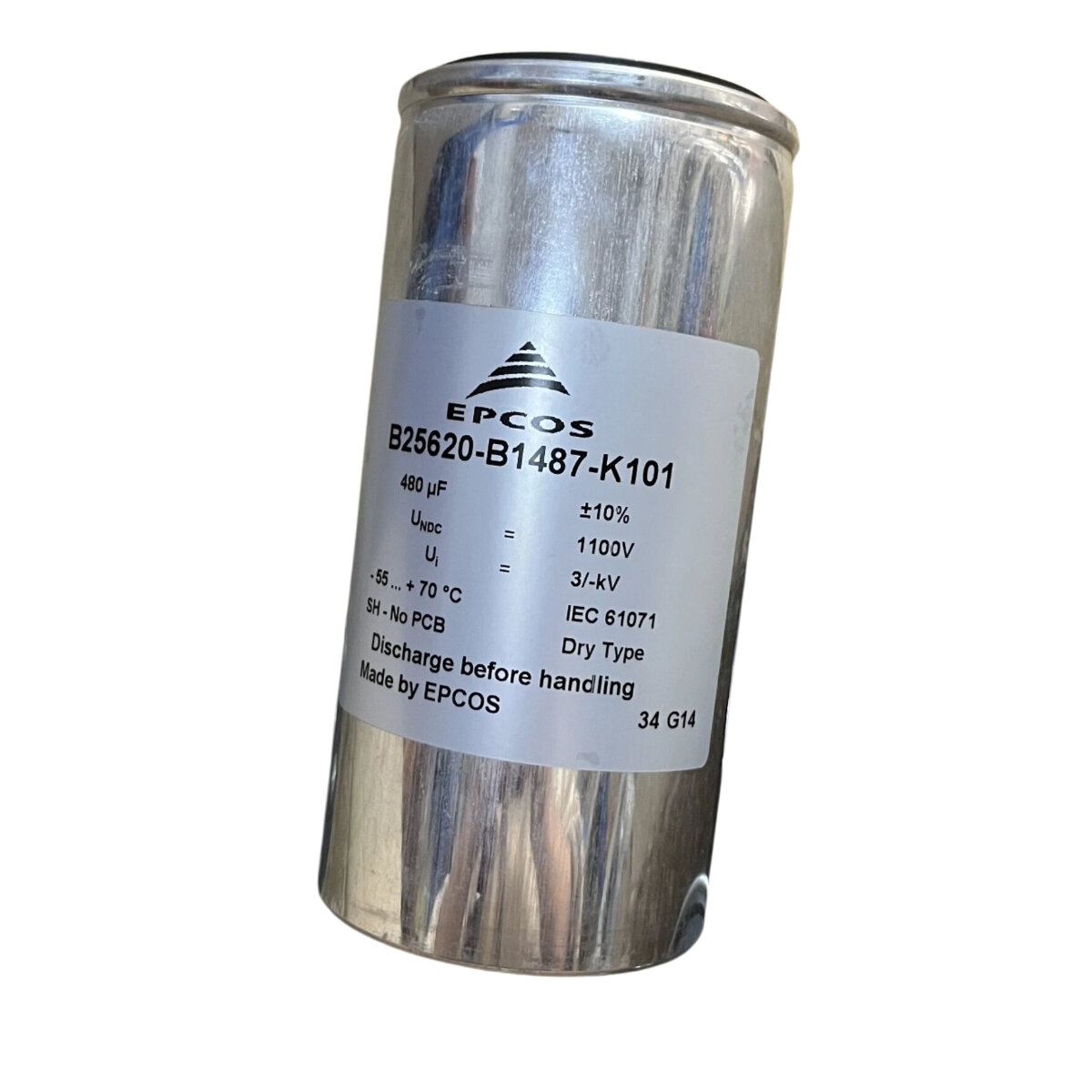 EPCOS B25620-B1487-K 101 480UF 1100V Конденсаторы для накопления энергии инвертора новой энергии 1шт цена