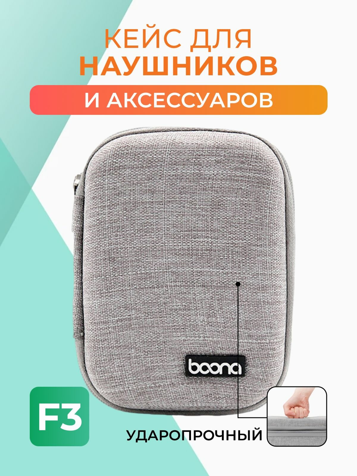 Кейс для наушников/проводов/зарядок F3