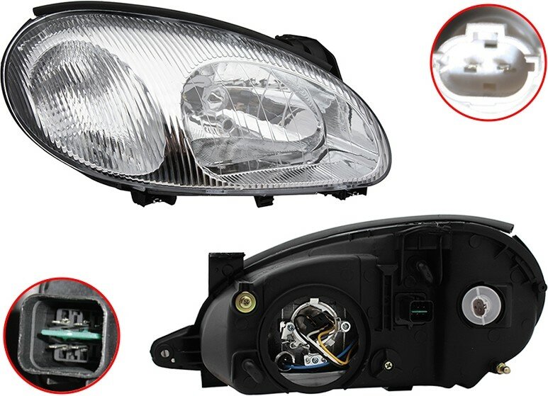 Фара SAT ST-222-1104R-LD Chevrolet Lanos 05-09, Daewoo Lanos 97-08 справа/ Галоген/ Ручная регулировка