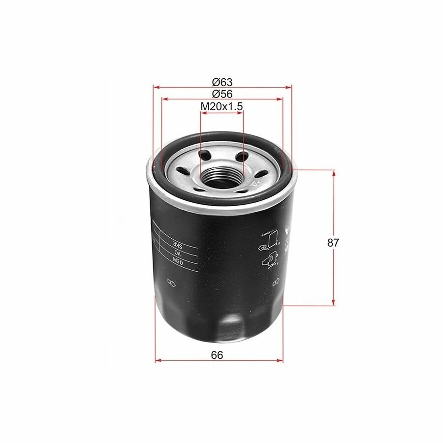 Фильтр масляный SAT ST-MD360935 Chery Tiggo T11 05-13, Kia Carnival 99-06