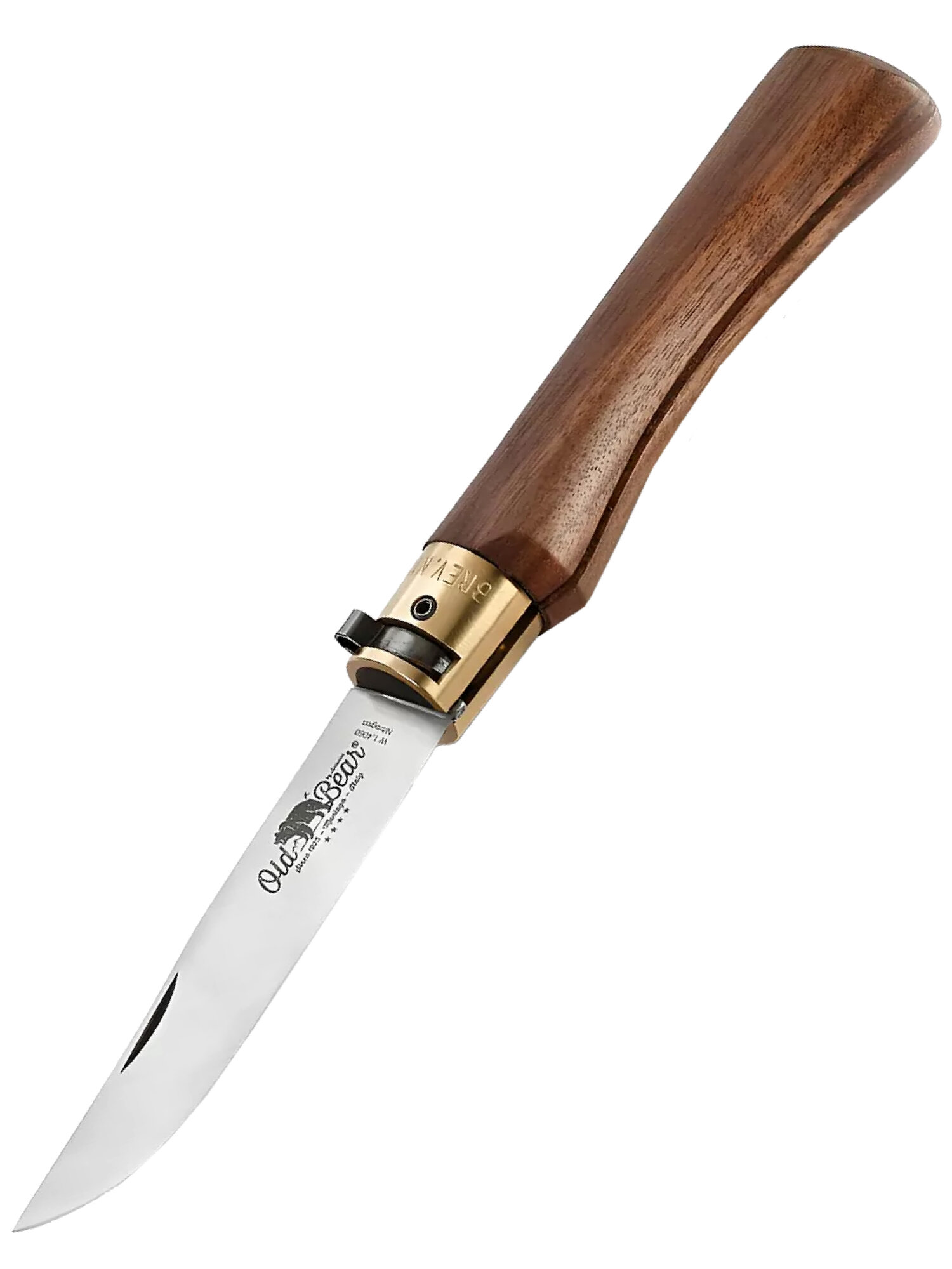 Нож складной Old Bear Classical Walnut L, сталь W1.4060, Satin, орех