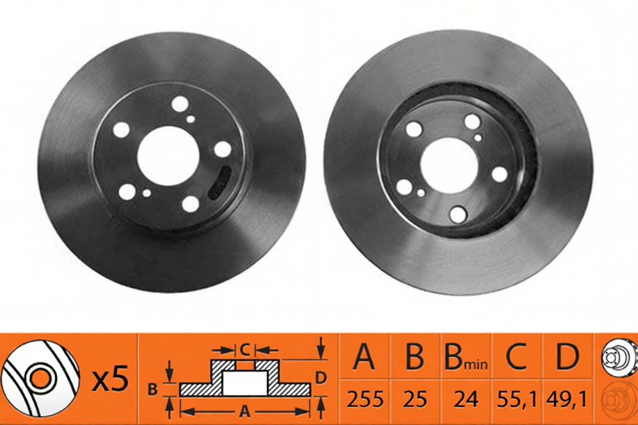 Диск тормозной TOYOTA CARINA E 1.6-2.0 92-95/CELICA 1.8 93- передний RN1058 NiBK арт. RN1058