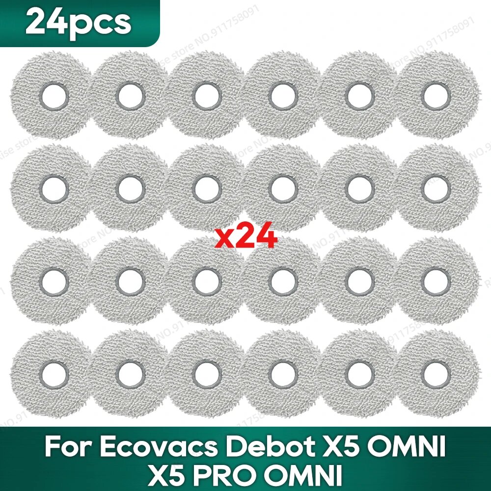 24 шт. Диски для Ecovacs Deobot X5 OMNI/X5 PRO OMNI, Set 10