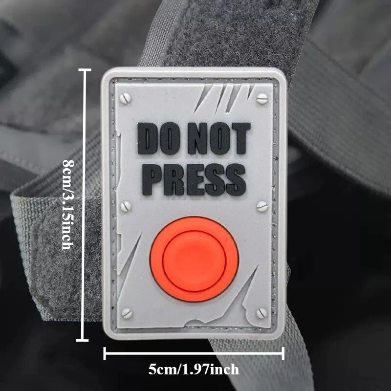 3D нашивка DO NOT PRESS Серый, TH965-P00411-2