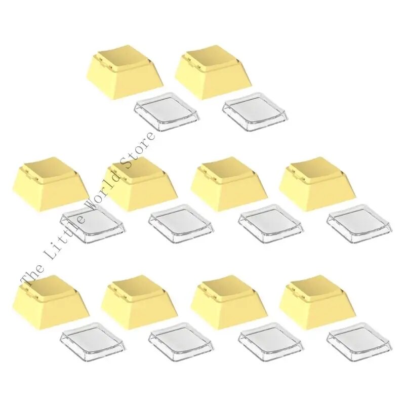 Клавиши 1U Light yellow PBT+PC, 8 шт.