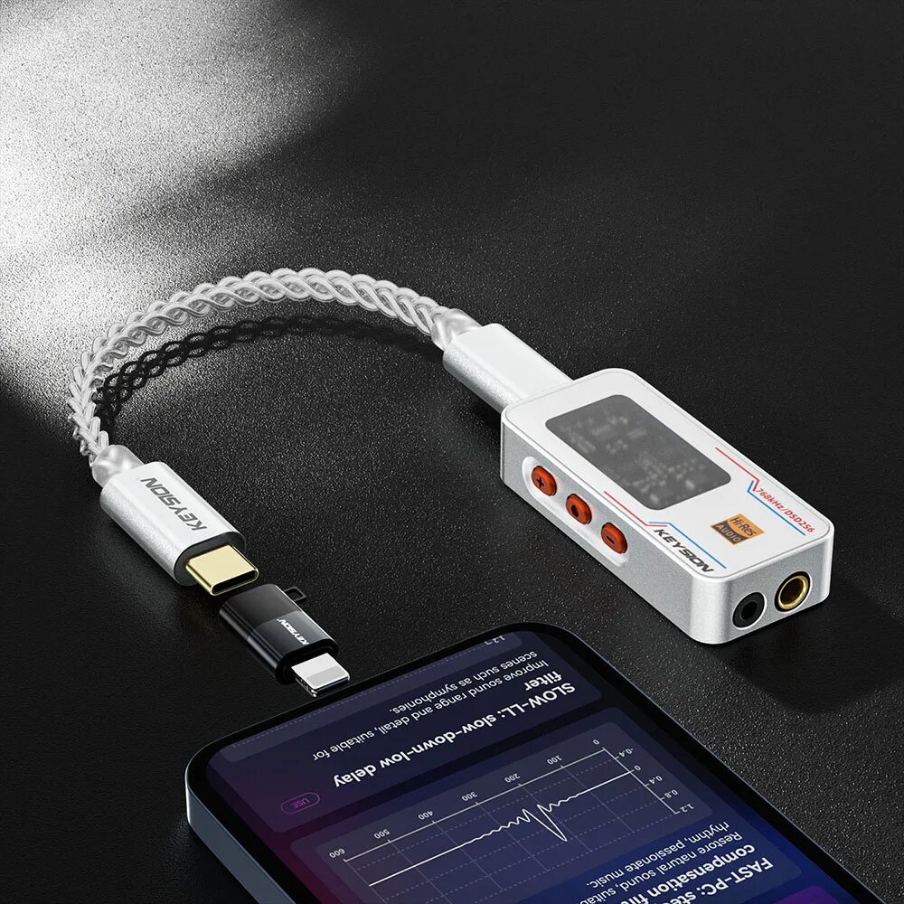 KEYSION KSHF-02 Pro(EQ)-SP ЦАП AMP для наушников, Lighting Silver
