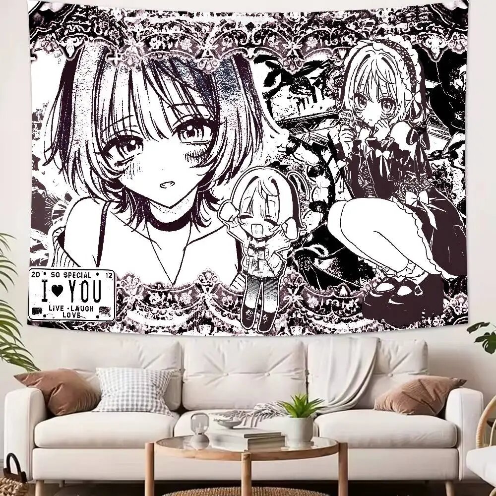 Гобелен с розовым ангелом, полиэстер/хлопок 100x150cm, z2